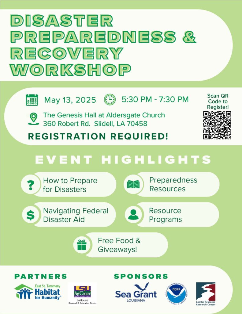 Disaster Preparedness & Recovery Workshop - Louisiana Sea Grant