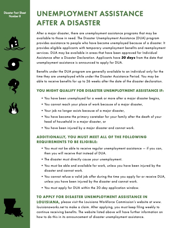 Disaster Aid: Fact Sheets - Louisiana Sea Grant
